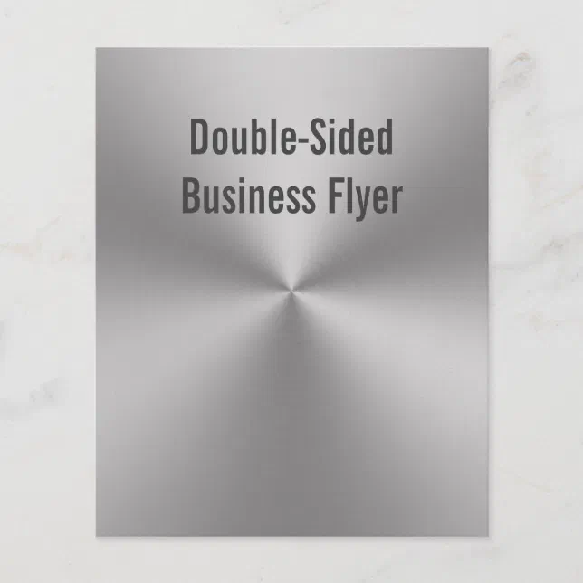 Radial Brushed Metal Look Double Sided Flyer | Zazzle