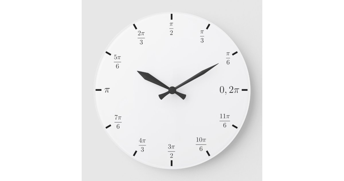 Radian Math Clock | Zazzle