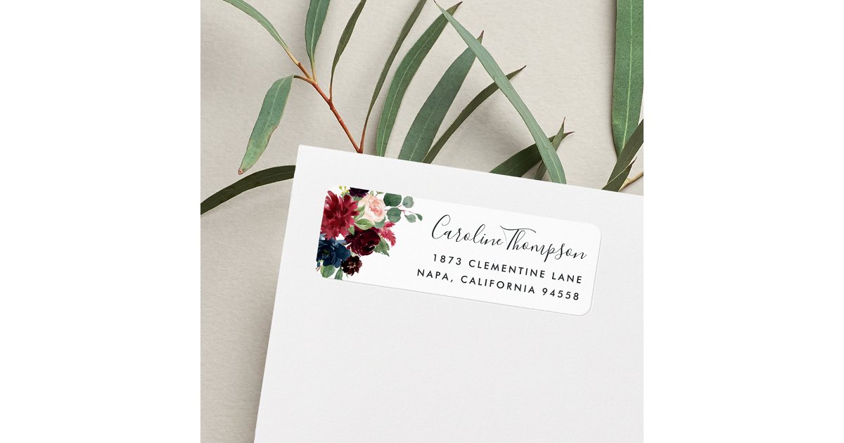 Radiant Bloom | Floral Return Address Label | Zazzle