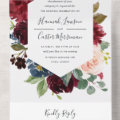Radiant Bloom Floral Wedding QR Code All In One Invitation | Zazzle