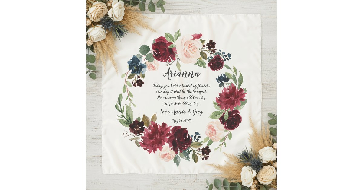 Radiant Bloom Flower Girl Poem Scarf | Zazzle