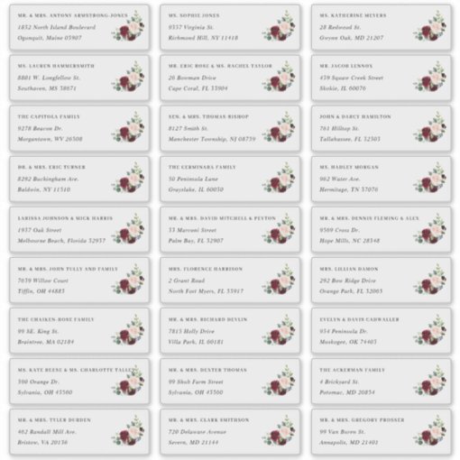 Radiant Bloom | Individual Guest Address Labels | Zazzle