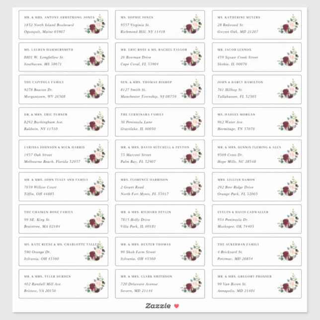 Radiant Bloom | Individual Guest Address Labels | Zazzle