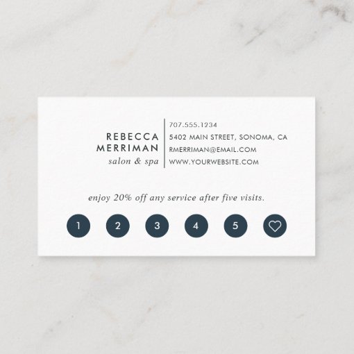 Radiant Bloom Navy & Burgundy Floral Loyalty Card | Zazzle