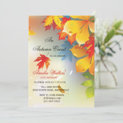 Radiant Fall Colors Invitation | Zazzle