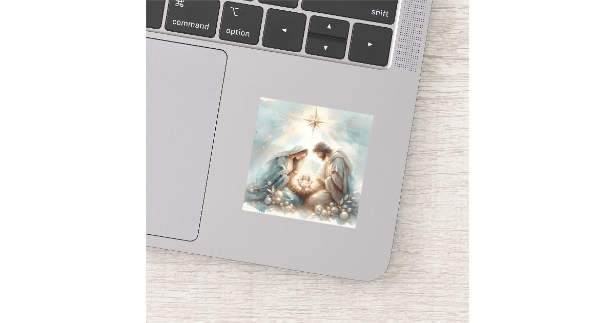 Radiant Holy Family Nativity Scene Sticker | Zazzle