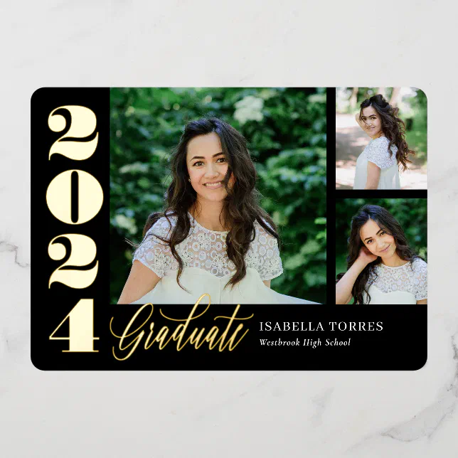 Radiant Moments Foil Graduation Invitation Foil In Foil Invitation | Zazzle