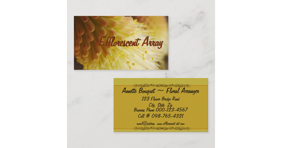 Radiant Torch Lily Gardening Lawn Care Maintenance Business Card | Zazzle