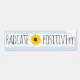 Radiate Positivity Sunflower Bumper Sticker | Zazzle