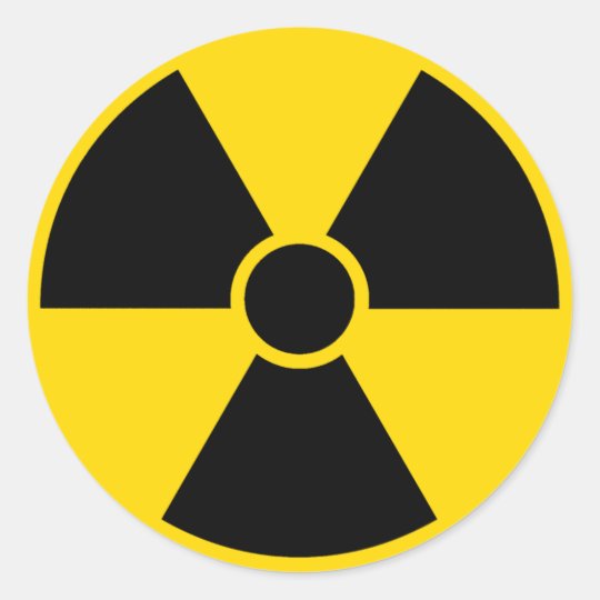 Radiation Hazard Sign Classic Round Sticker | Zazzle.com