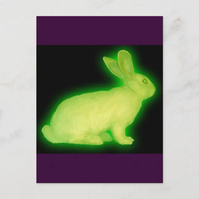 RADIATION RABBIT POSTCARD | Zazzle