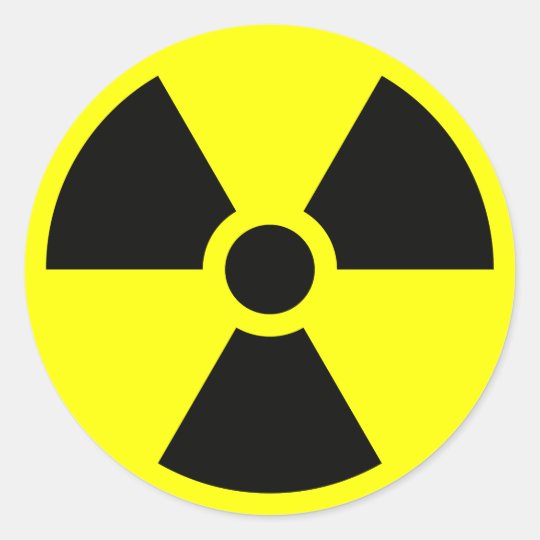 Radiation Sign Classic Round Sticker | Zazzle.com