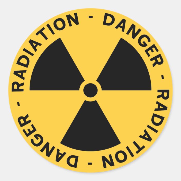 Radiation Symbol Sticker | Zazzle.com