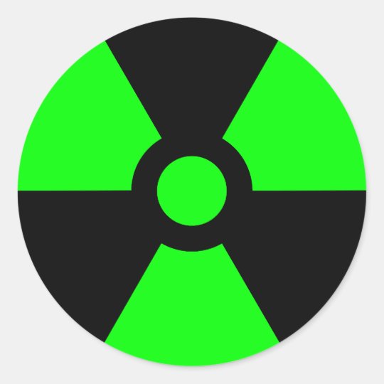 Radiation Symbol Sticker | Zazzle.com