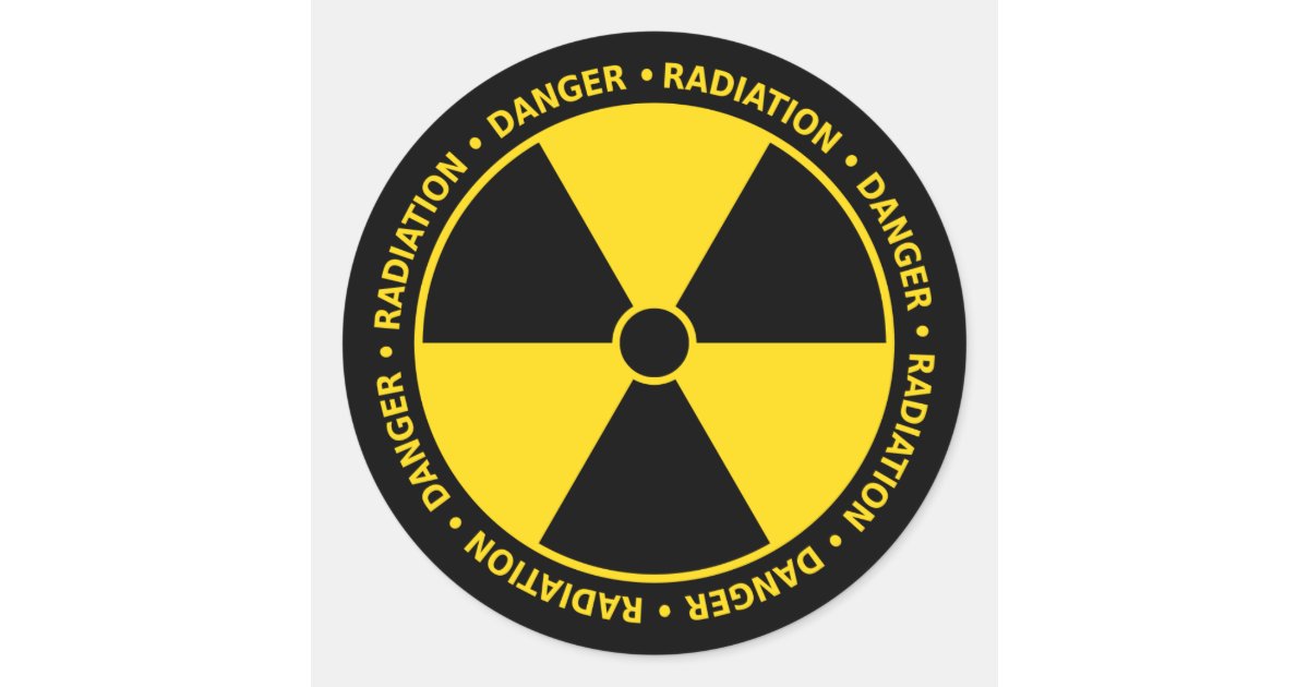 Radiation Symbol Sticker | Zazzle