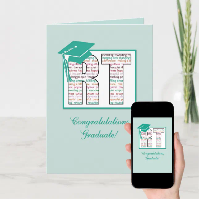 Radiation Therapy Graduation Congratulations, RT Card | Zazzle