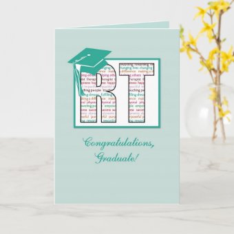 Radiation Therapy Graduation Congratulations, RT Card | Zazzle