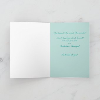 Radiation Therapy Graduation Congratulations, RT Card | Zazzle