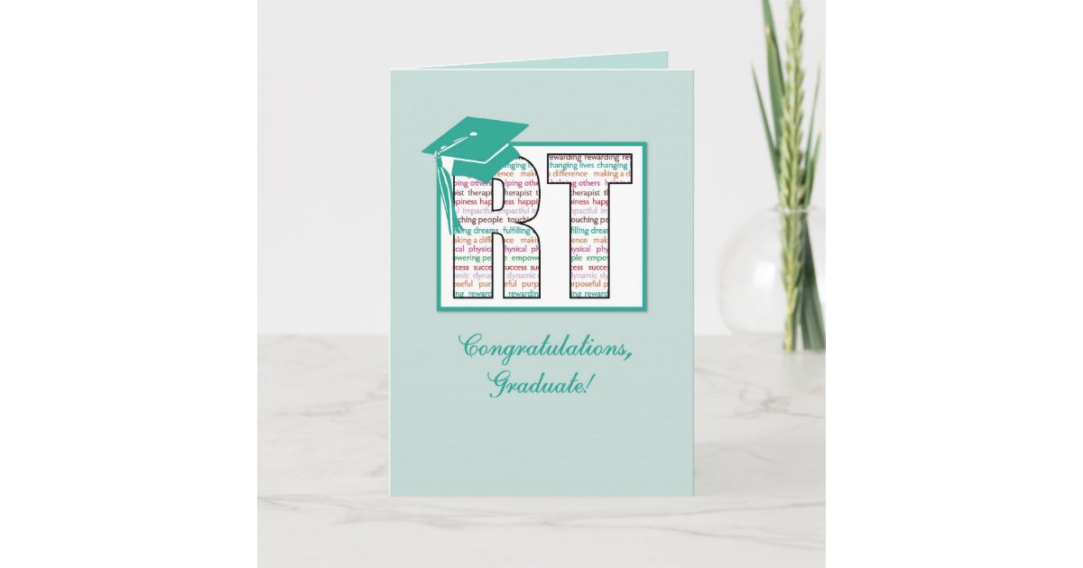 Radiation Therapy Graduation Congratulations, RT Card | Zazzle