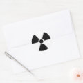 Radiation Trefoil Sign Symbol Warning Sign Symbol Classic Round Sticker ...