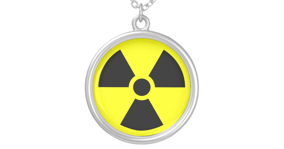 Radiation Trefoil Symbol Silver Plated Necklace | Zazzle
