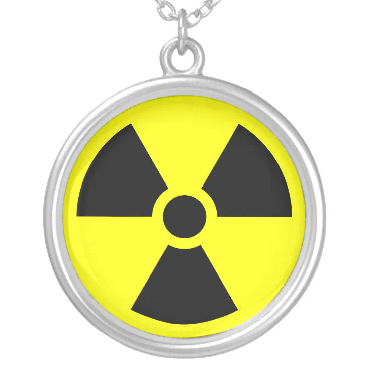 Radiation Trefoil Symbol Silver Plated Necklace | Zazzle