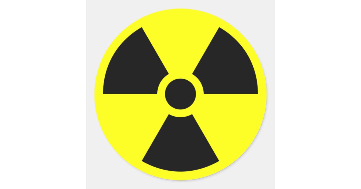 RADIATION WARNING CLASSIC ROUND STICKER | Zazzle