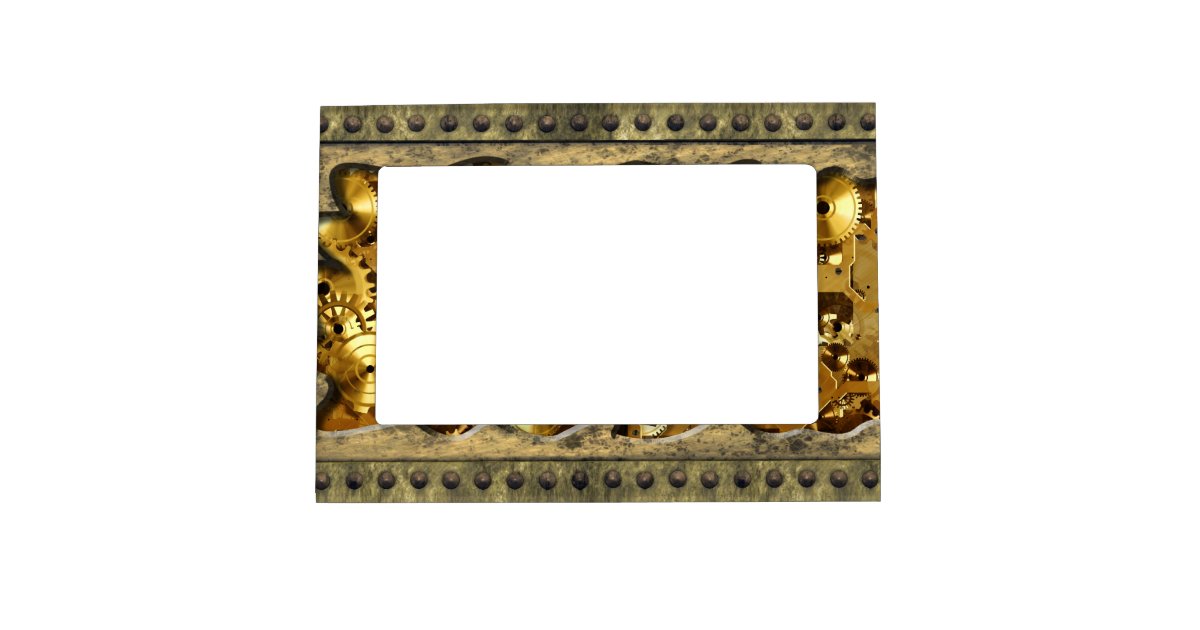 Radical Steampunk 10 Picture Frame Magnet | Zazzle