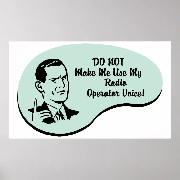 Radio Operator Voice Poster | Zazzle