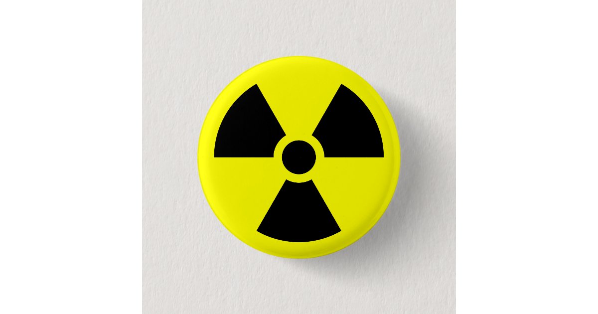 Radioactive Button | Zazzle