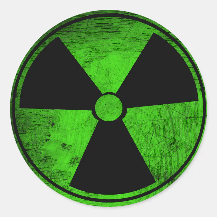 Radioactive Classic Round Sticker | Zazzle