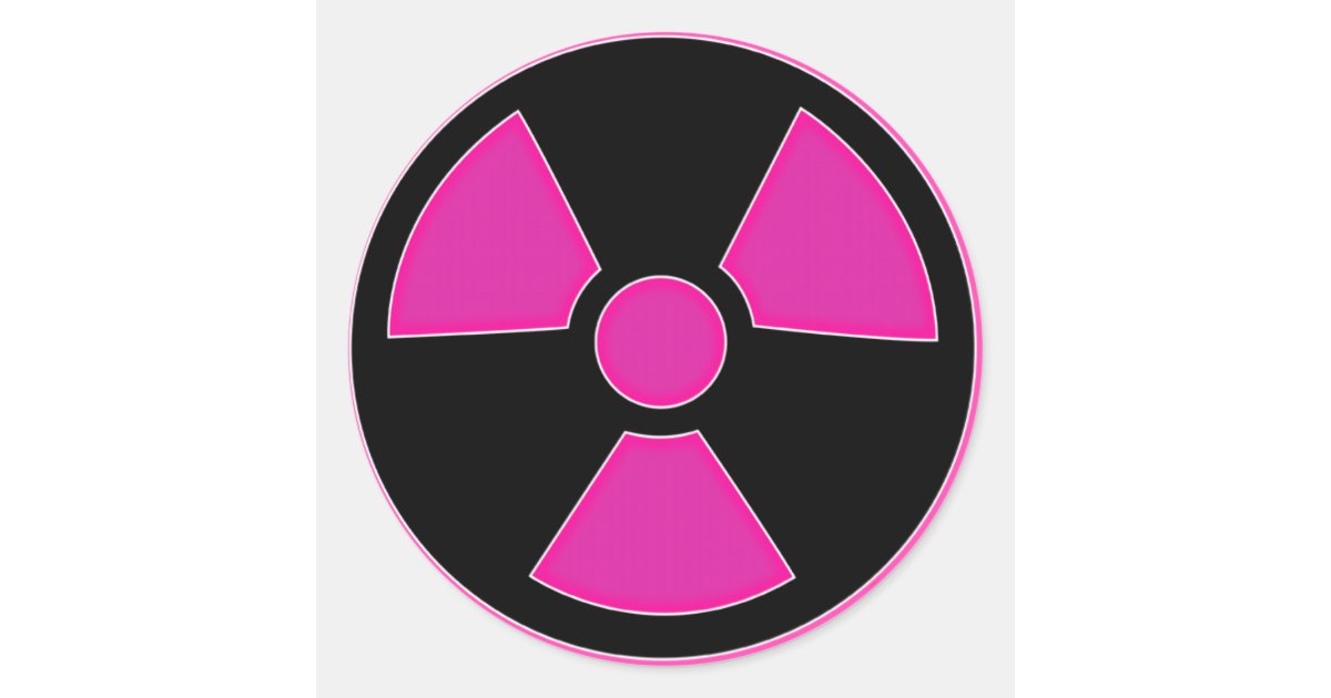 Radioactive Pink Sticker | Zazzle