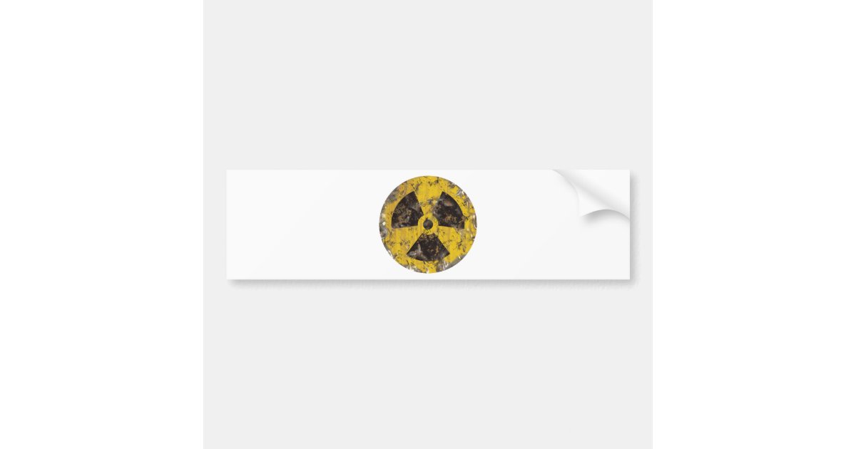 Radioactive Rusted Bumper Sticker | Zazzle