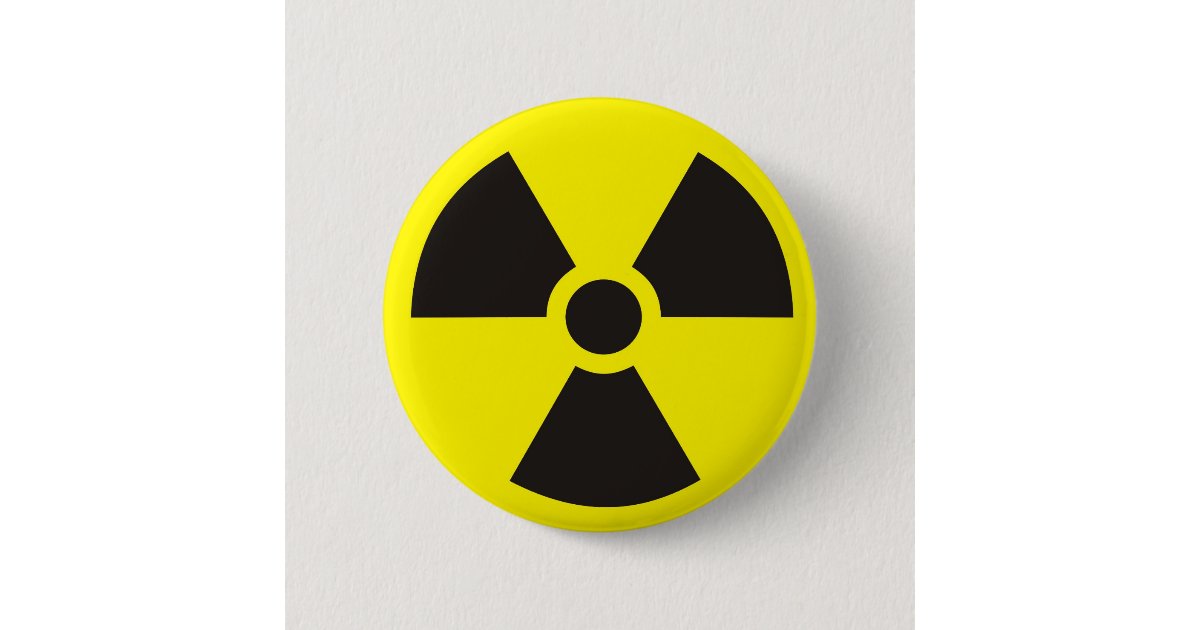 radioactive sign button | Zazzle