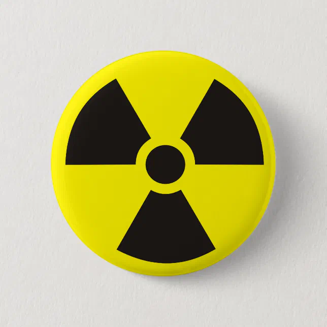 radioactive sign button | Zazzle