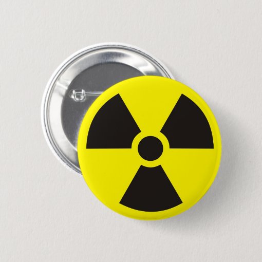 radioactive sign button | Zazzle