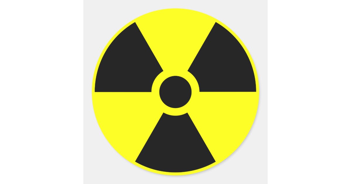 Radioactive warning stickers | Zazzle