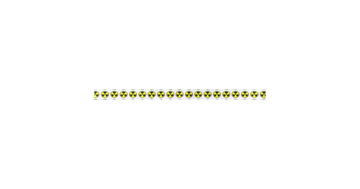 Radioactive Yellow And Black Symbol Satin Ribbon | Zazzle