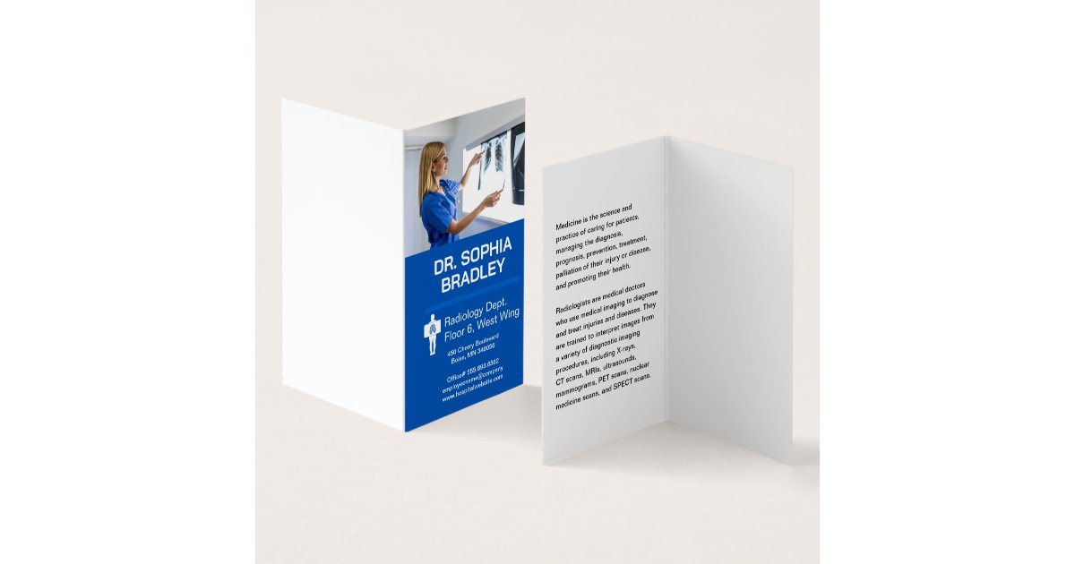 Radiologist Examining Patient X-ray Business Card | Zazzle