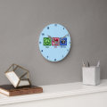 Radiologist Peace Love Radiology X-Ray Lab Tech Round Clock | Zazzle