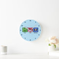 Radiologist Peace Love Radiology X-Ray Lab Tech Round Clock | Zazzle