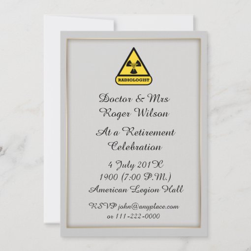 Radiologist Retirement Celebration Invitation | Zazzle