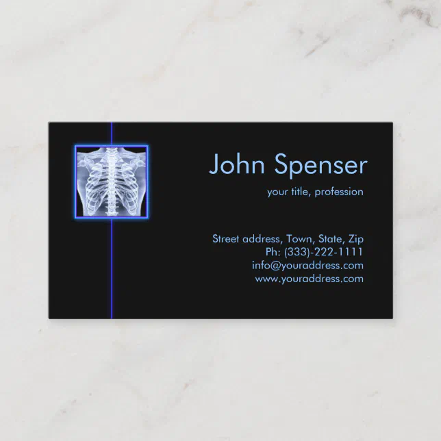 Radiologist - X-ray Treatment Business Card | Zazzle