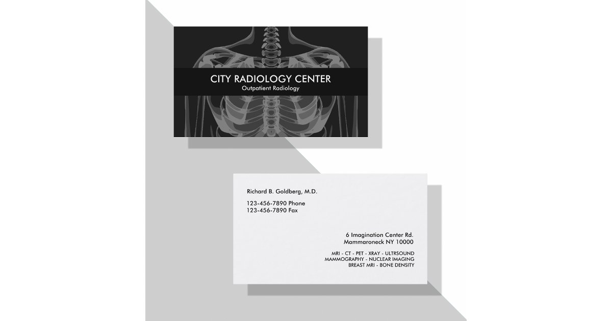 Radiology Lab Business Cards | Zazzle