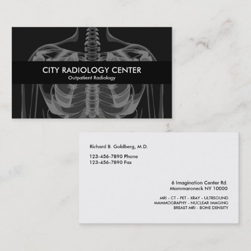 Radiology Lab Business Cards | Zazzle