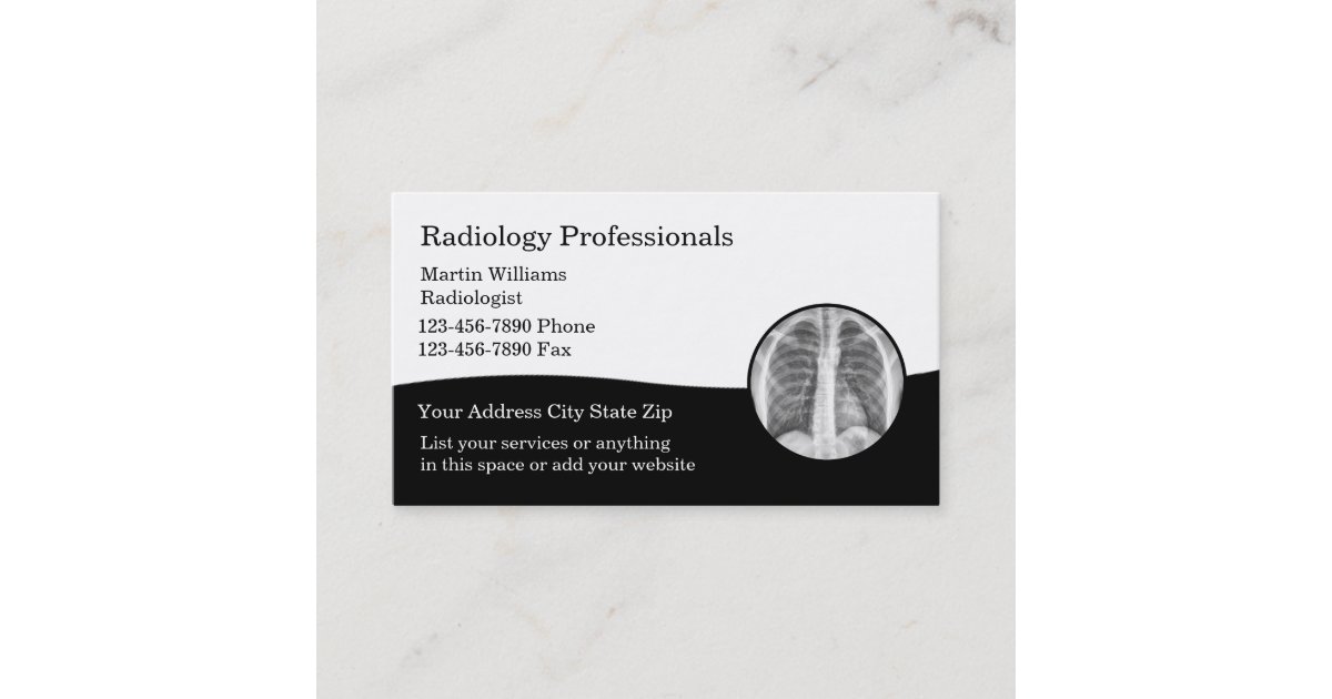 Radiology Medical Imaging Business Cards | Zazzle