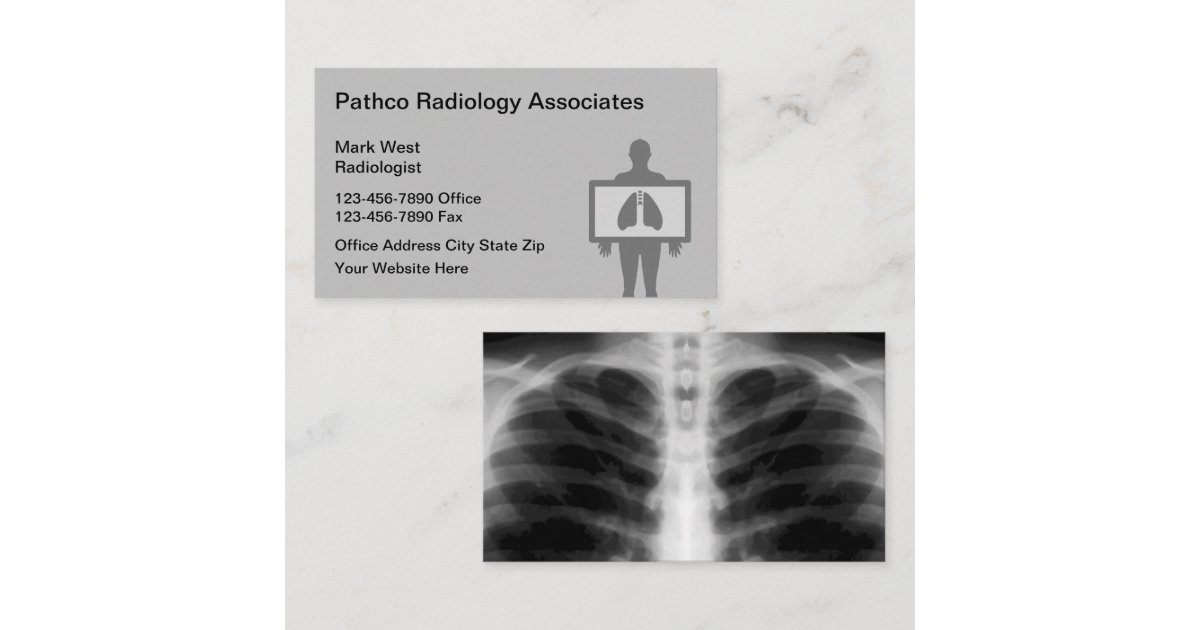 Radiology Medical Imaging Editable Business Cards | Zazzle