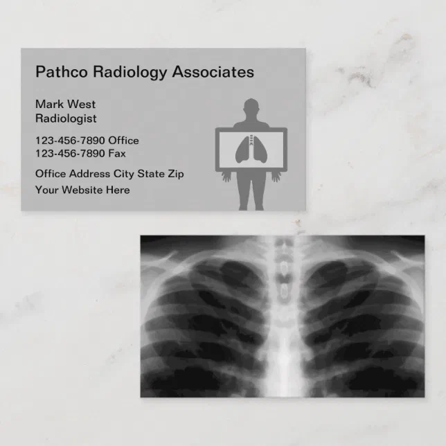 Radiology Medical Imaging Editable Business Cards | Zazzle