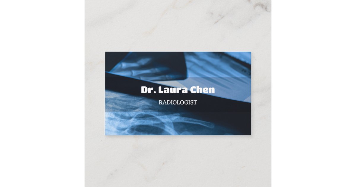 Radiology Radiologist Business Card | Zazzle