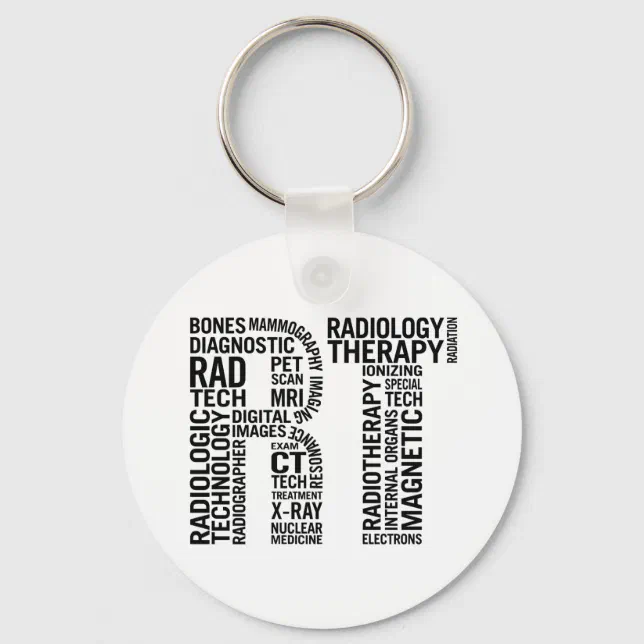 Radiology RT Rad Tech Keychain | Zazzle